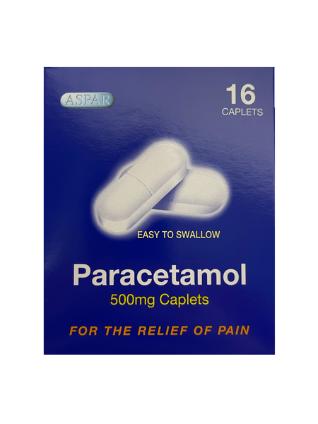 16 Paracetamol Caplets 500mg – Ionic Pharma